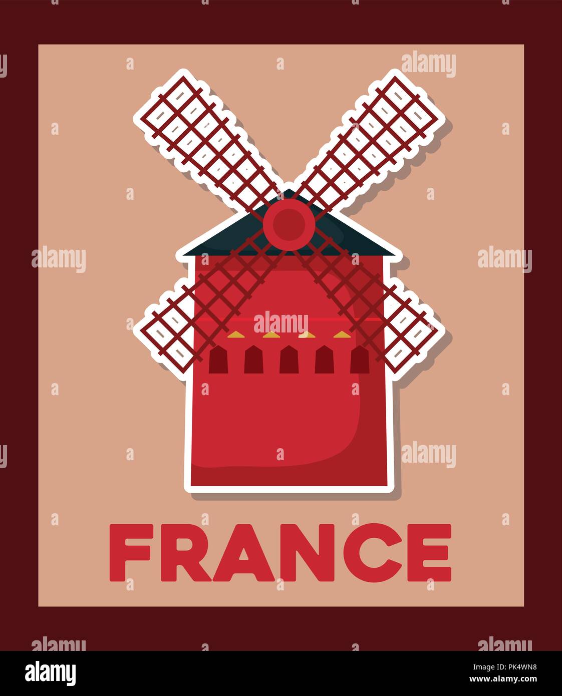 Windmill memorial Stock Vector Images - Alamy