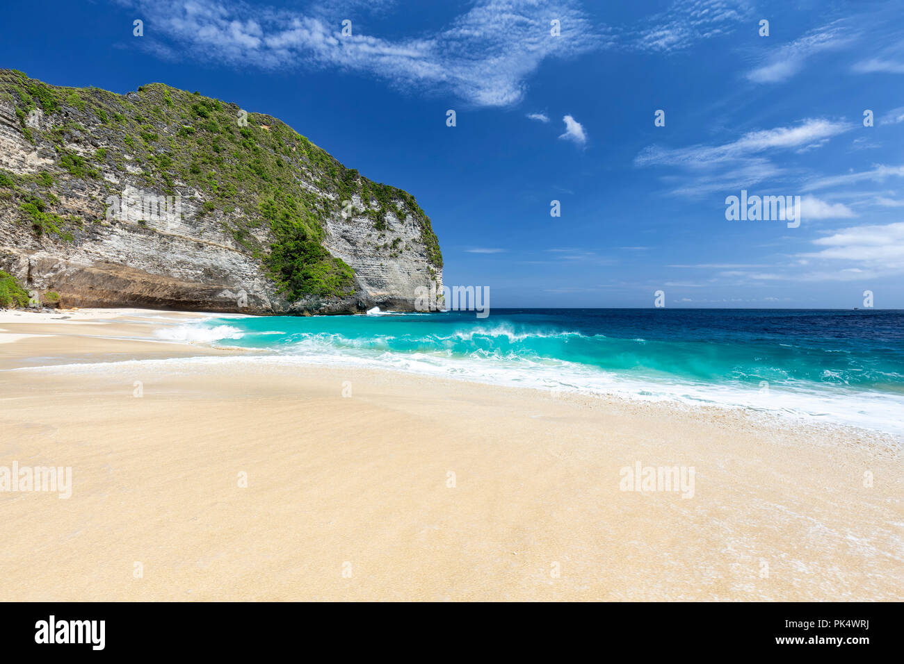 An unforgettable Balinese beach on Nusa Penida in Indonesia Stock Photo ...