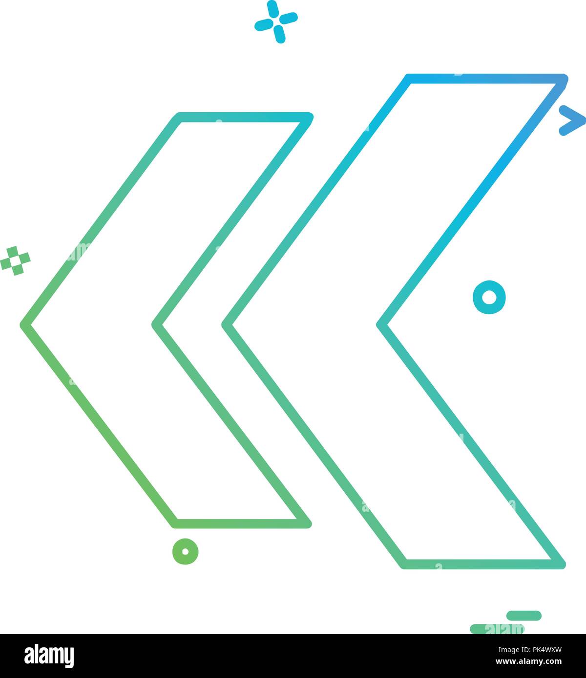 Left arrow icon design vector Stock Vector Image & Art - Alamy