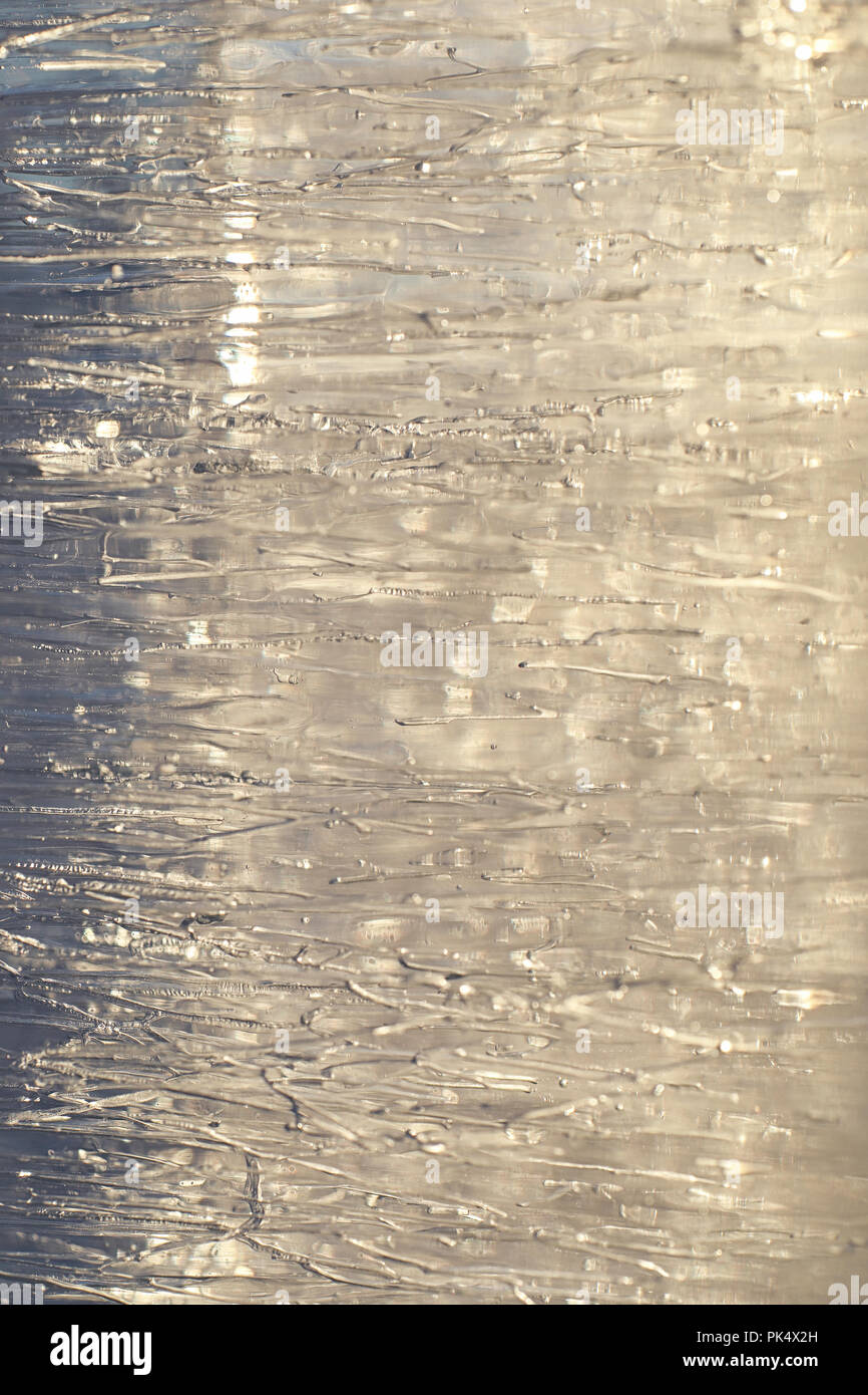 Texture of ice in winter. Pieces of frozen water on a street in Stock ...