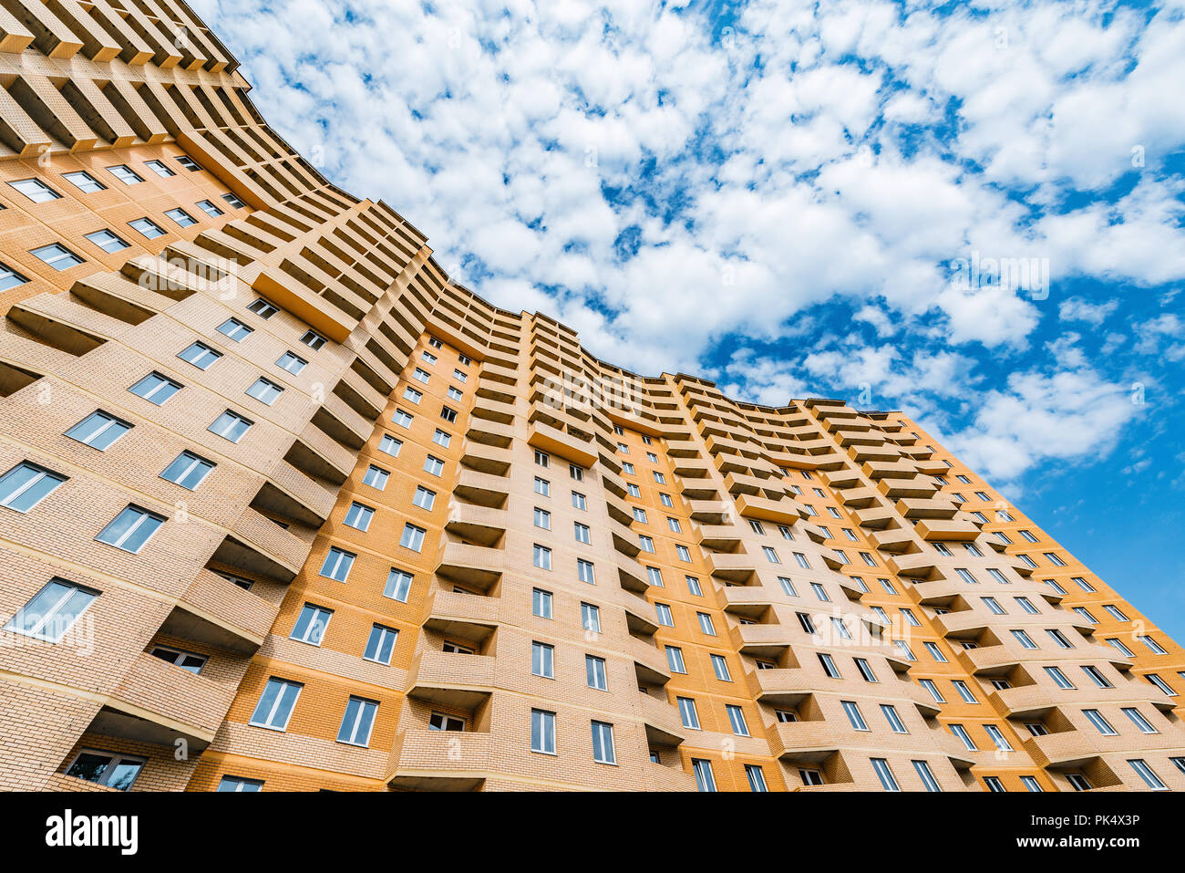 Exterior of the new apartment building under construction Stock Photo ...