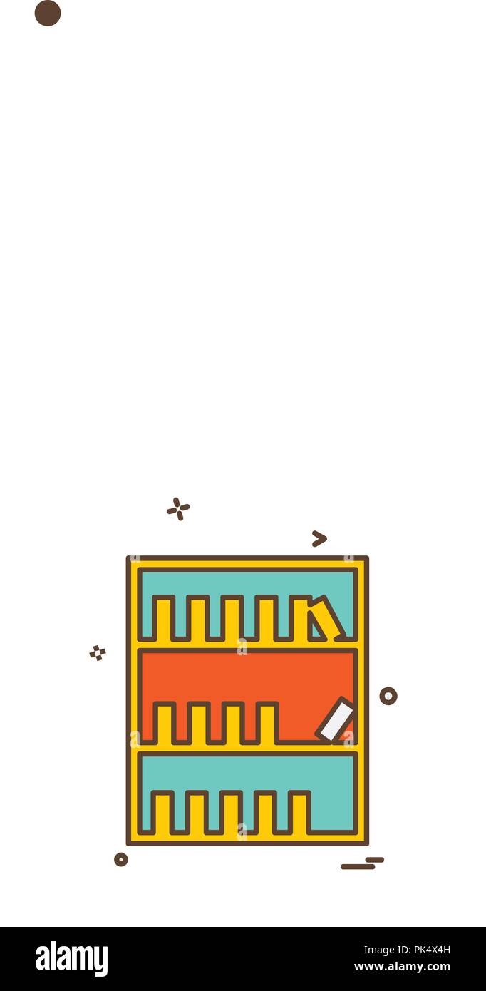 Library icon design vector Stock Vector Image & Art - Alamy