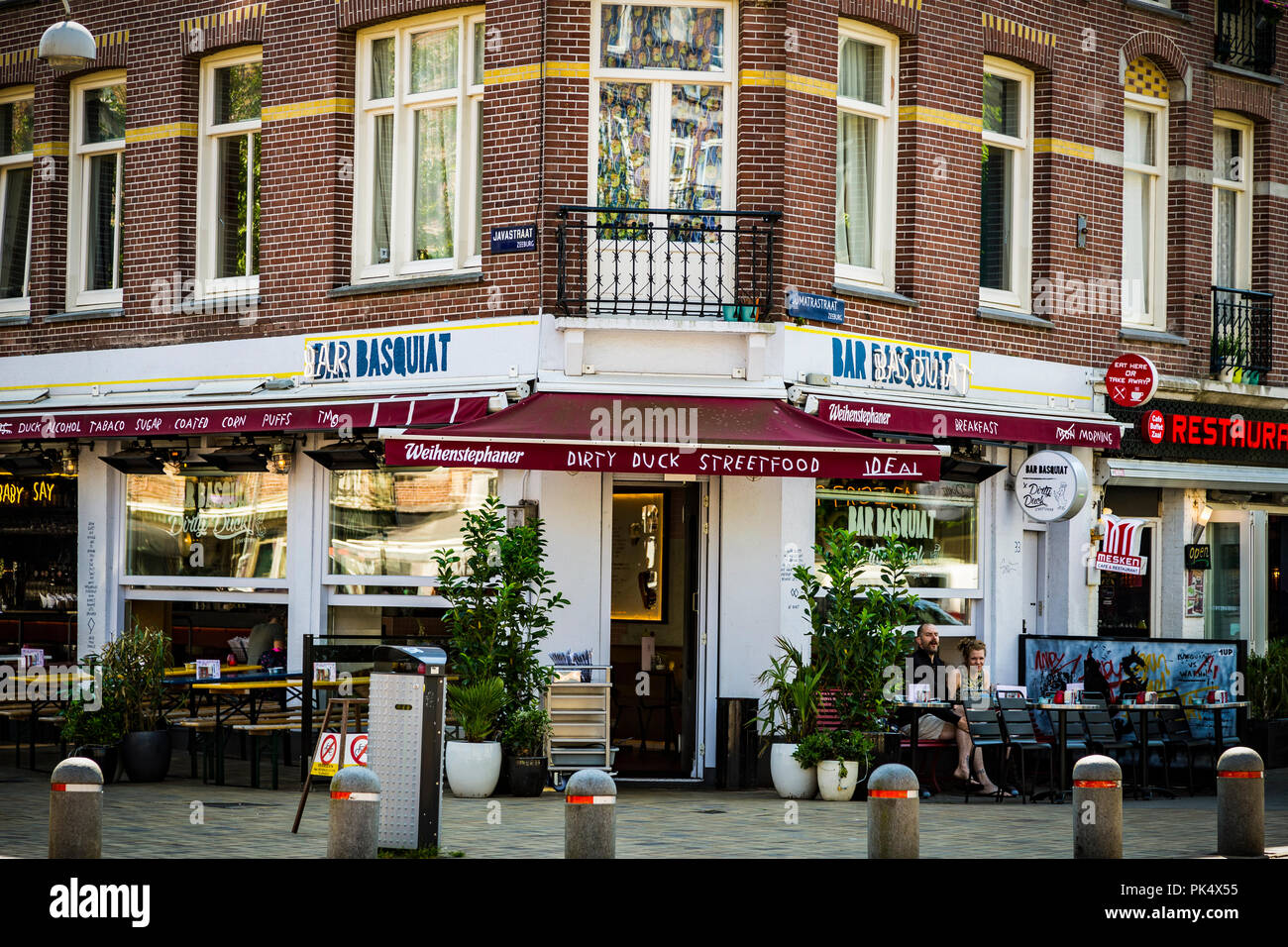 Exterior of Bar Basquiat in the Javastraat in Amsterdam, Netherlands ...