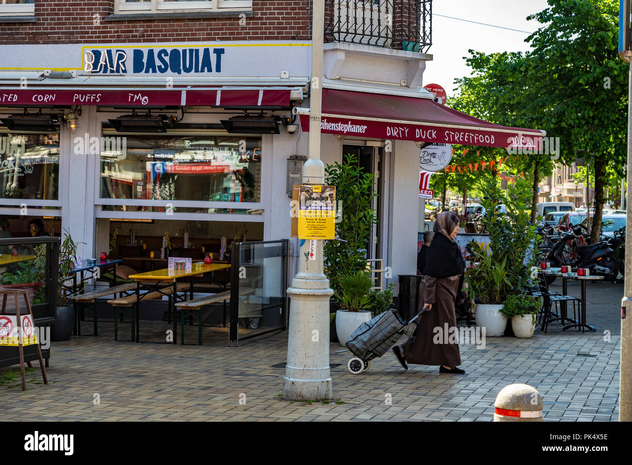 Exterior of Bar Basquiat in the Javastraat in Amsterdam, Netherlands ...