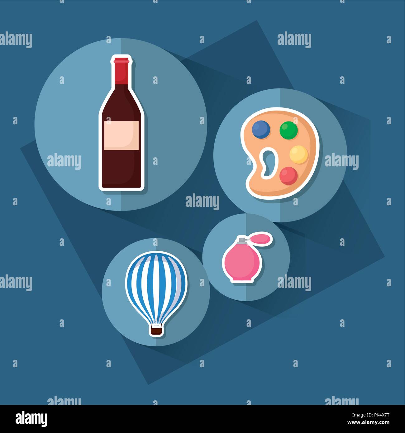 france culture card with set icons vector illustration design Stock ...