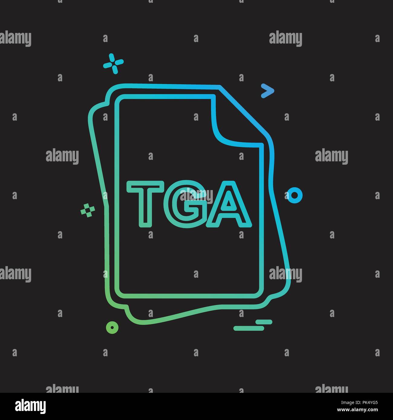 TGA file type icon design vector Stock Vector Image & Art - Alamy