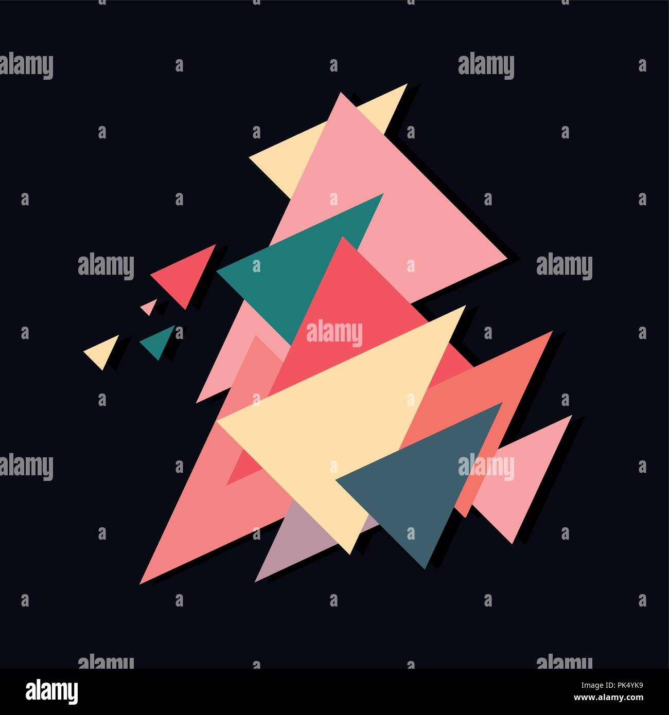 colors and geometric figures background vector illustration design ...