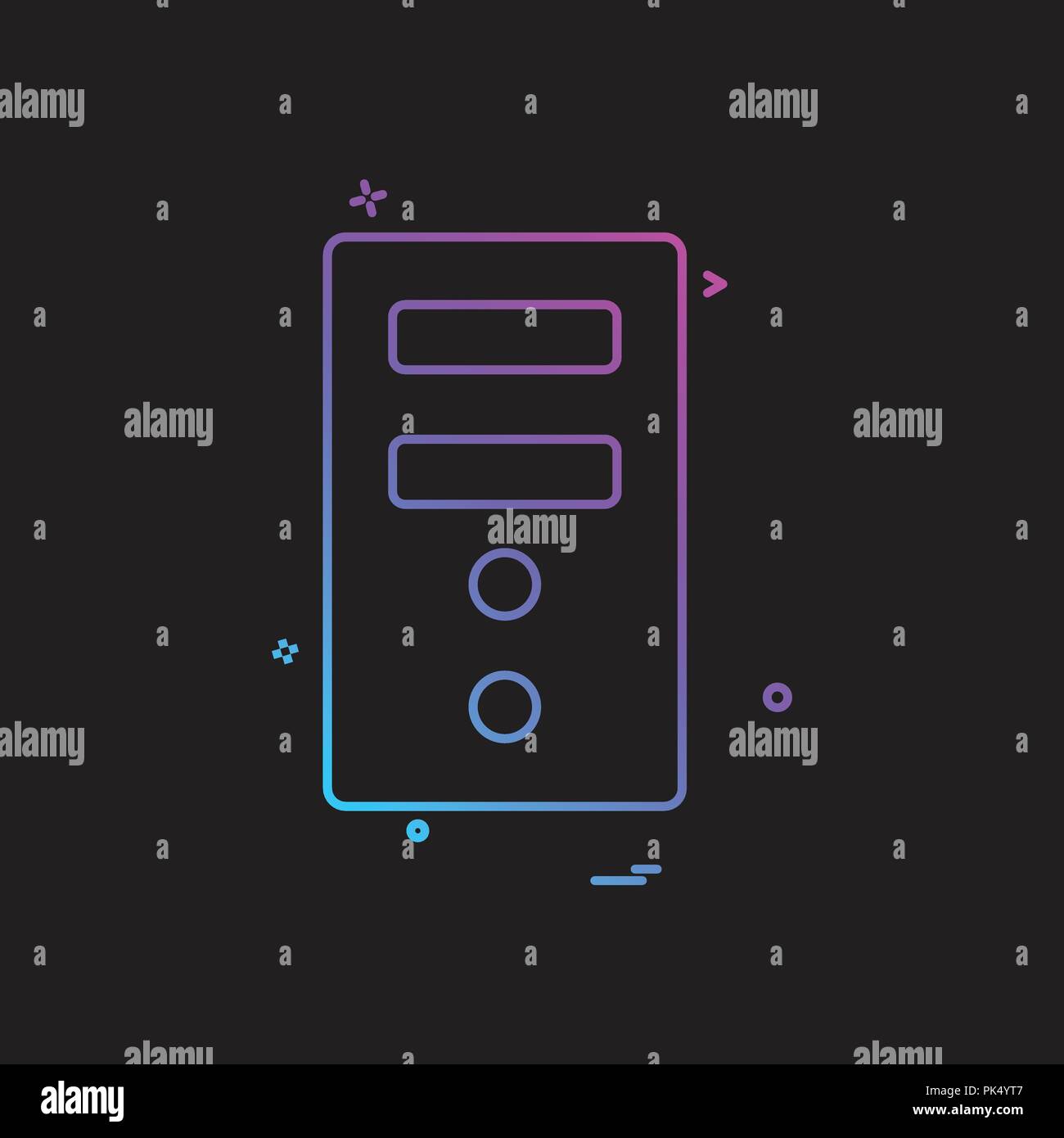cpu computer motherboard electronic icon vector design Stock Vector ...