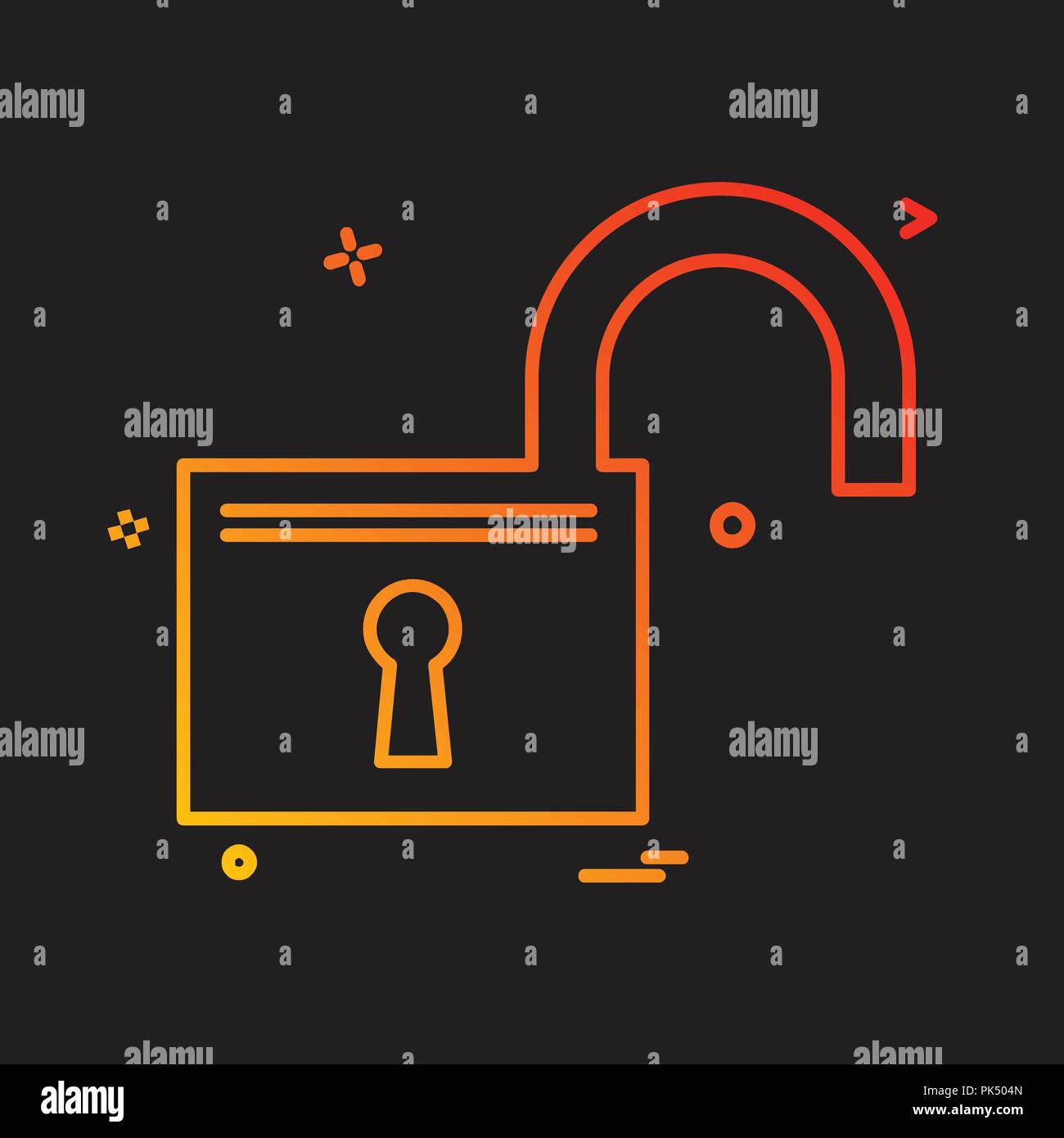 Lock icon design vector Stock Vector Image & Art - Alamy