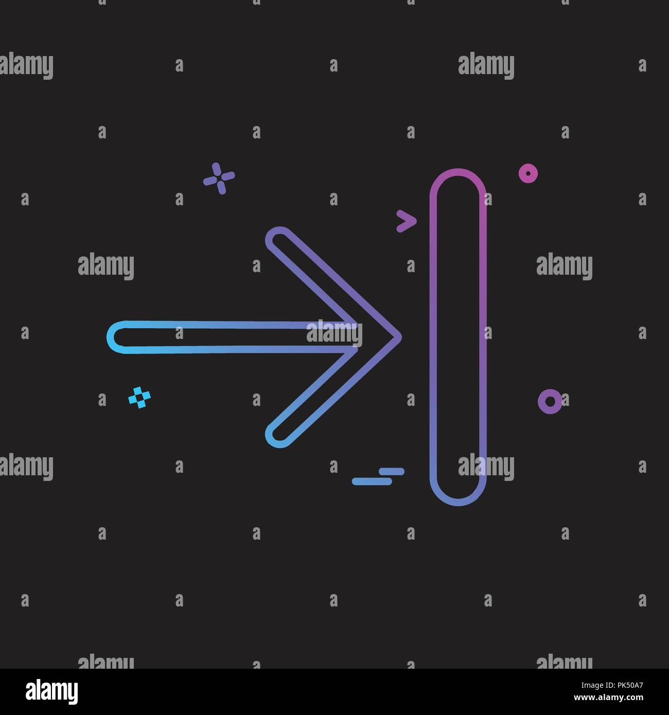 Right icon design vector Stock Vector Image & Art - Alamy