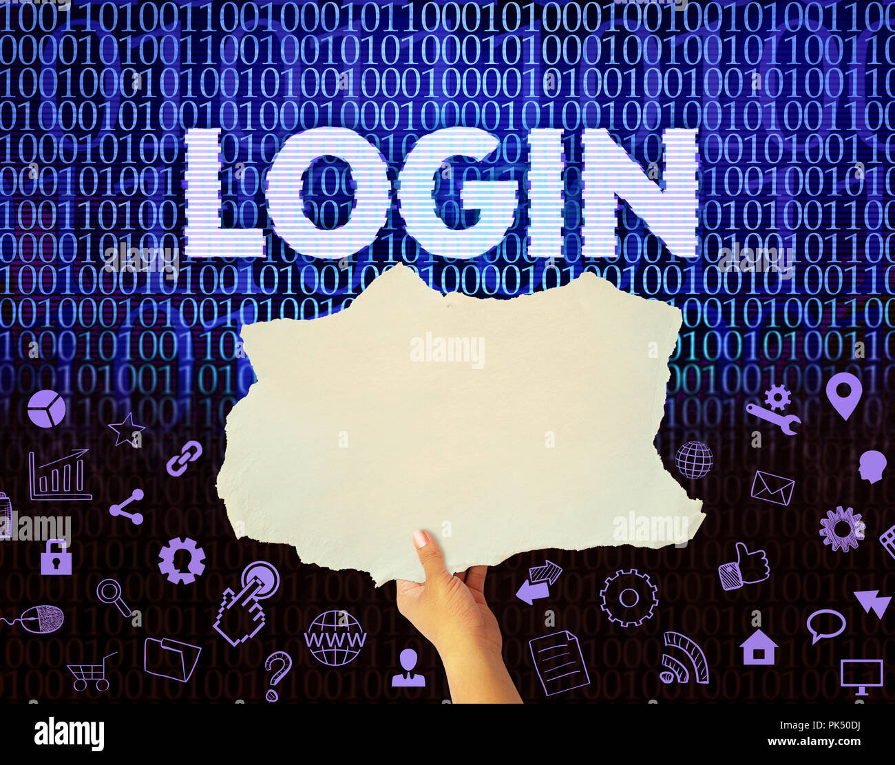 Login, Social Network Stock Photo - Alamy