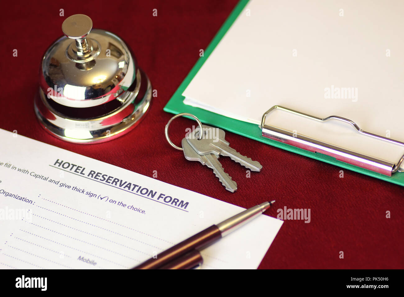 reservation of the hotel room Stock Photo - Alamy