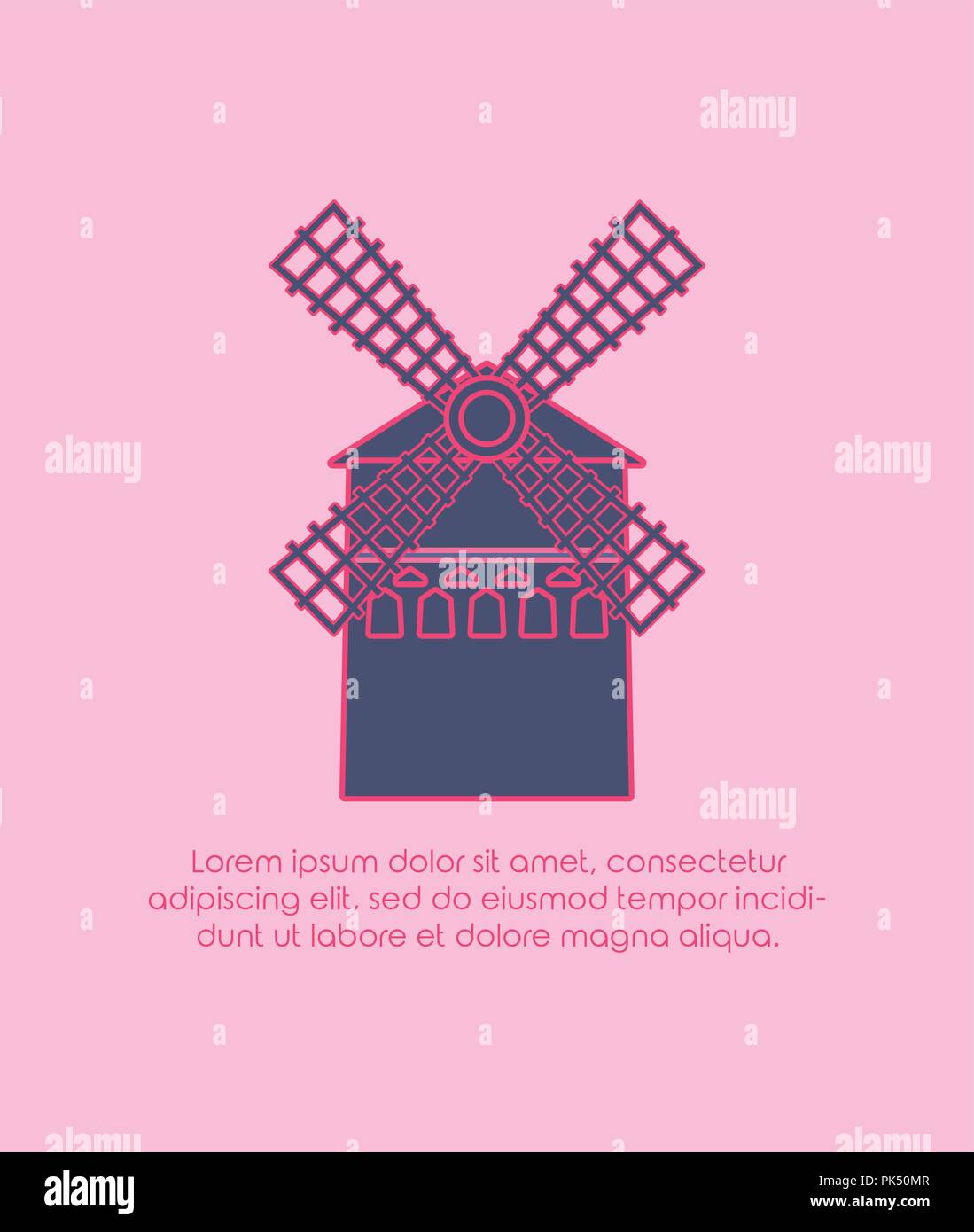 windmill building isolated icon vector illustration design Stock Vector ...