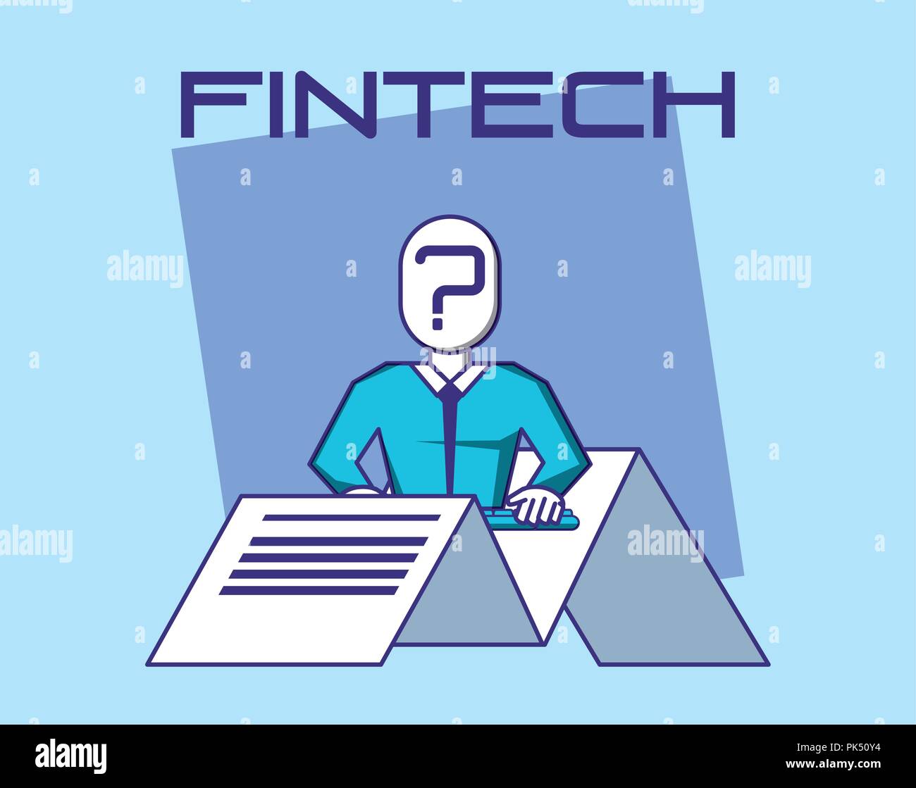 man with fintech concept vector illustration design Stock Vector Image ...