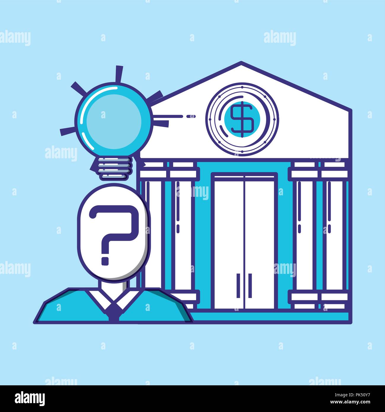 man with fintech concept vector illustration design Stock Vector Image ...
