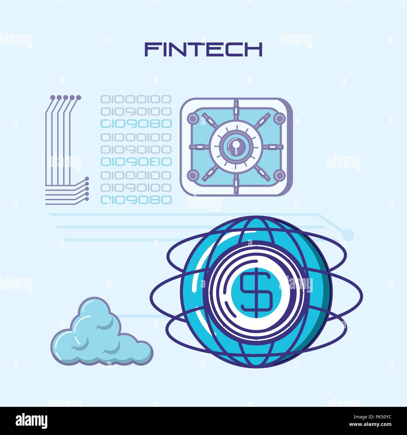 financial technology set icons vector illustration design Stock Vector ...
