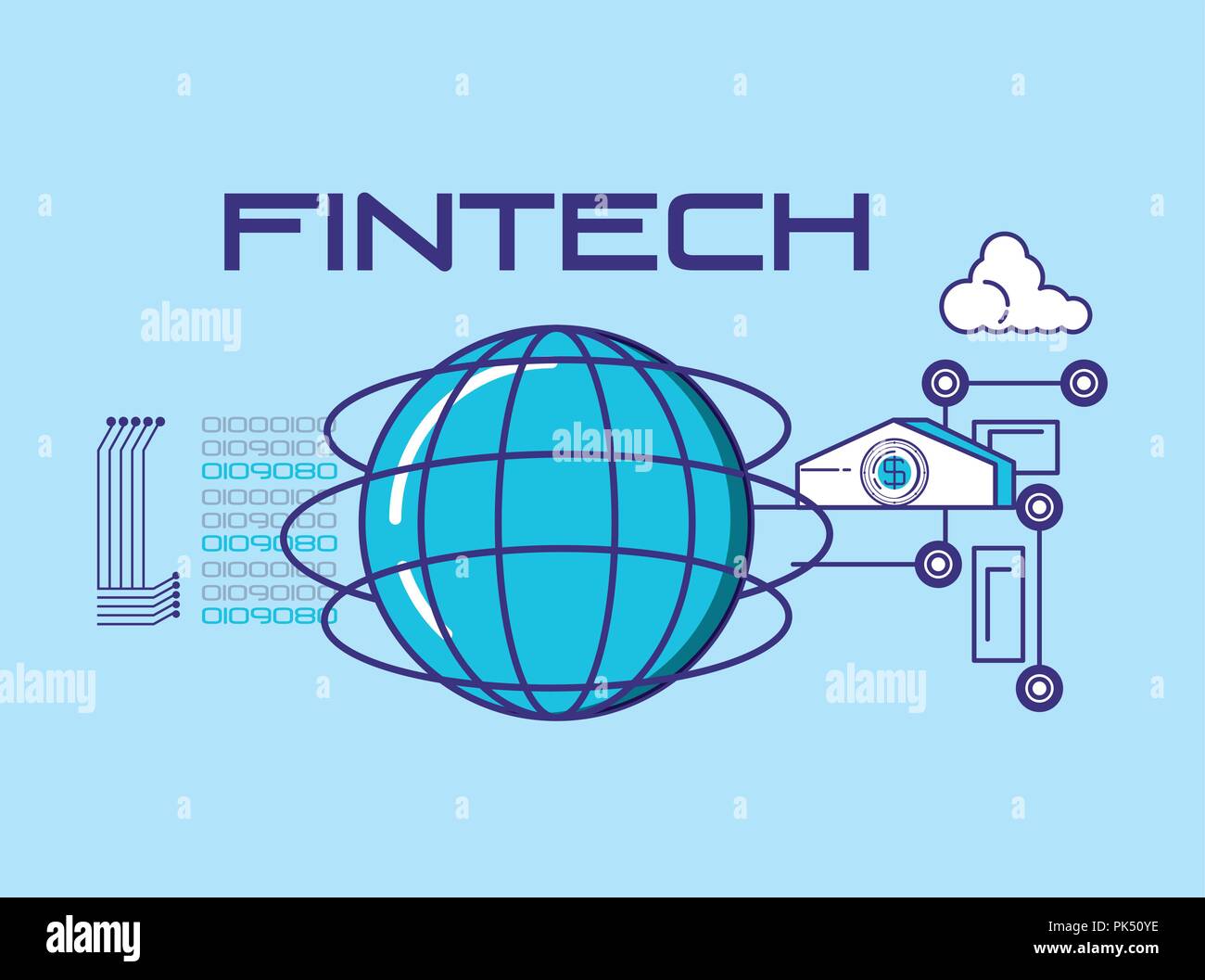 financial technology set icons vector illustration design Stock Vector ...