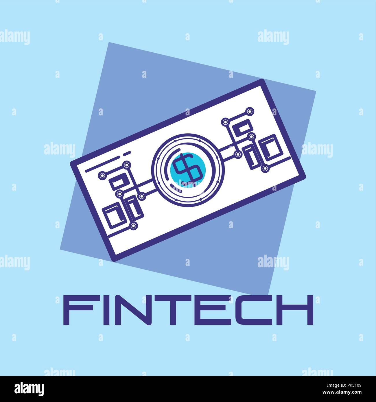 bill dollar fintech icon vector illustration design Stock Vector Image ...