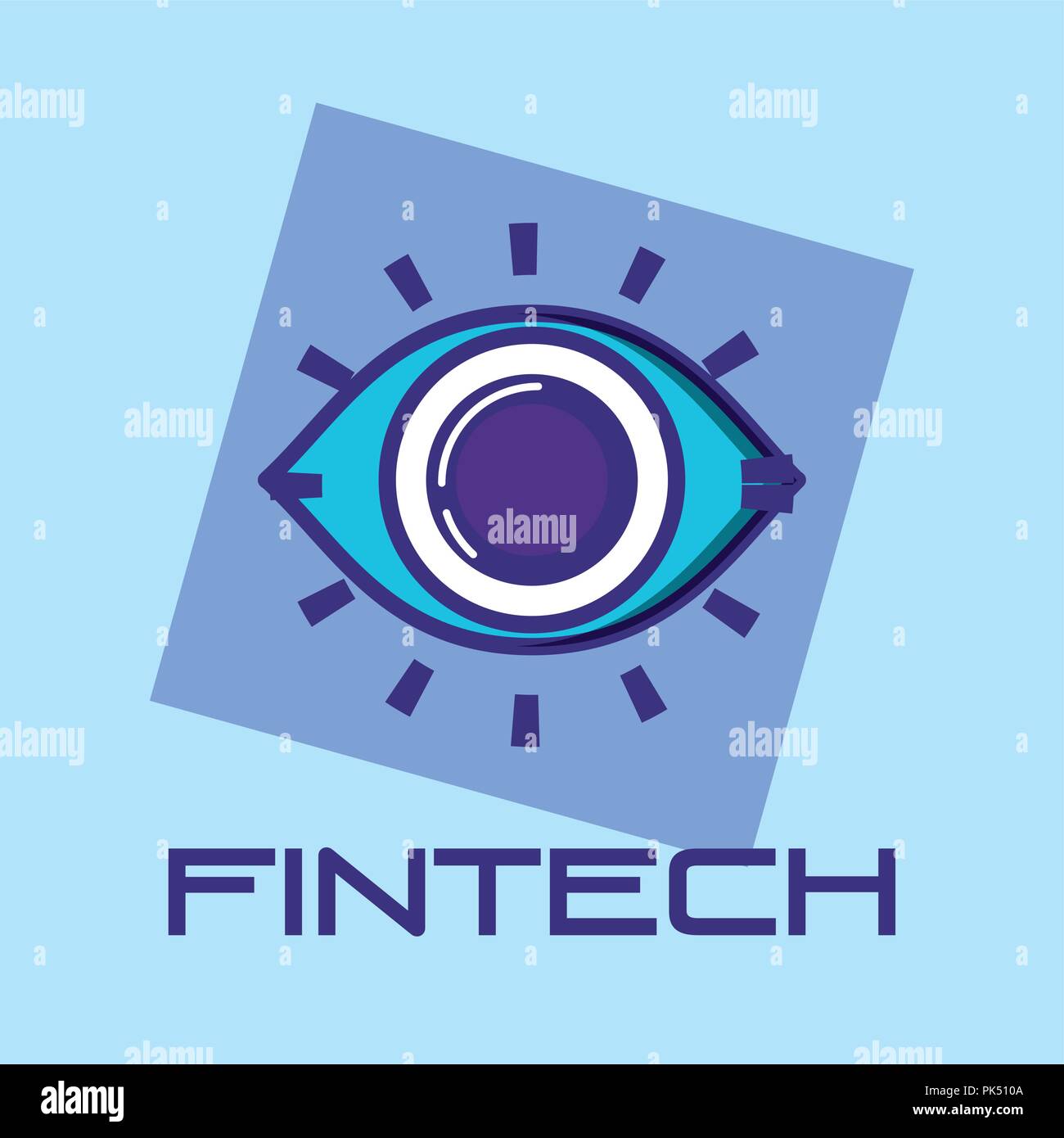 security eye fintech icon vector illustration design Stock Vector Image ...