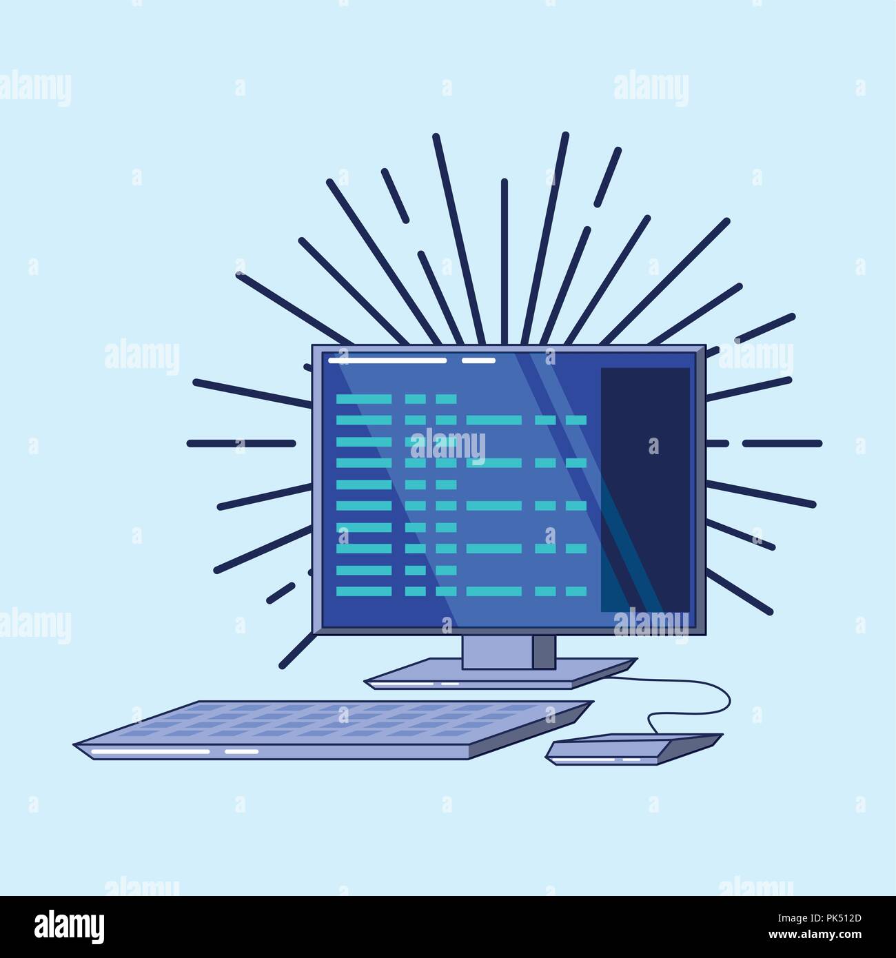 computer desktop isolated icon vector illustration design Stock Vector ...