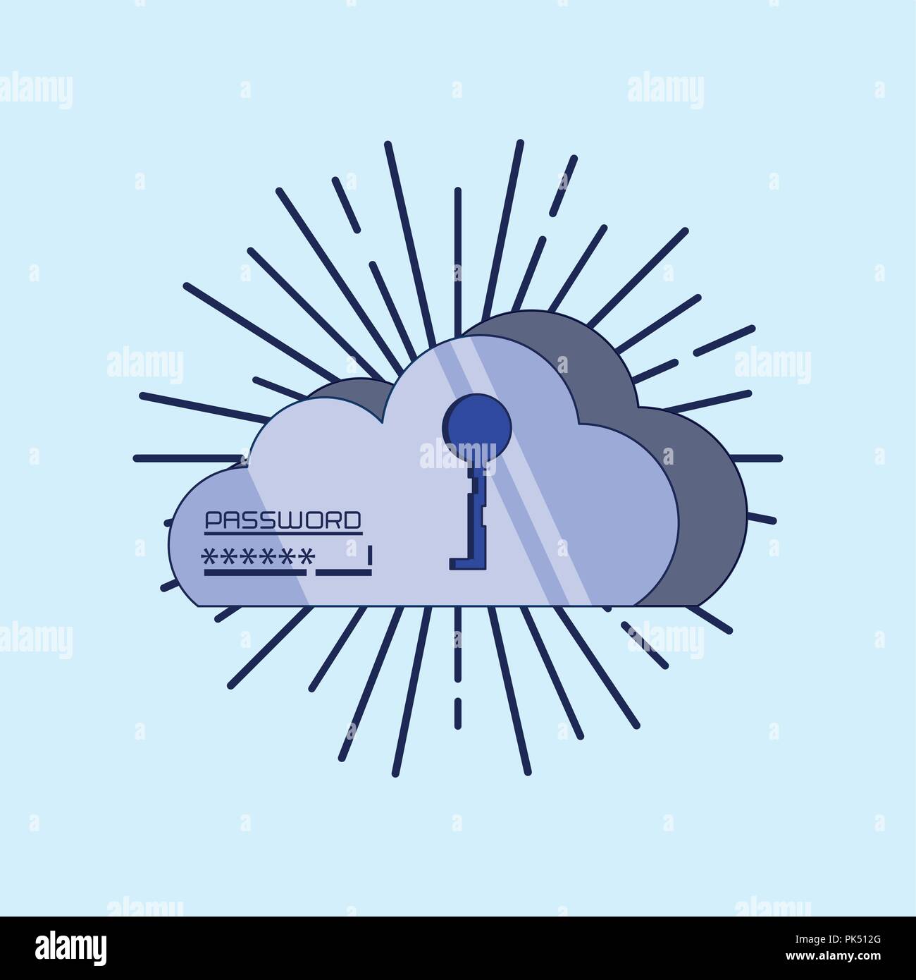 cloud computing security icon vector illustration design Stock Vector ...
