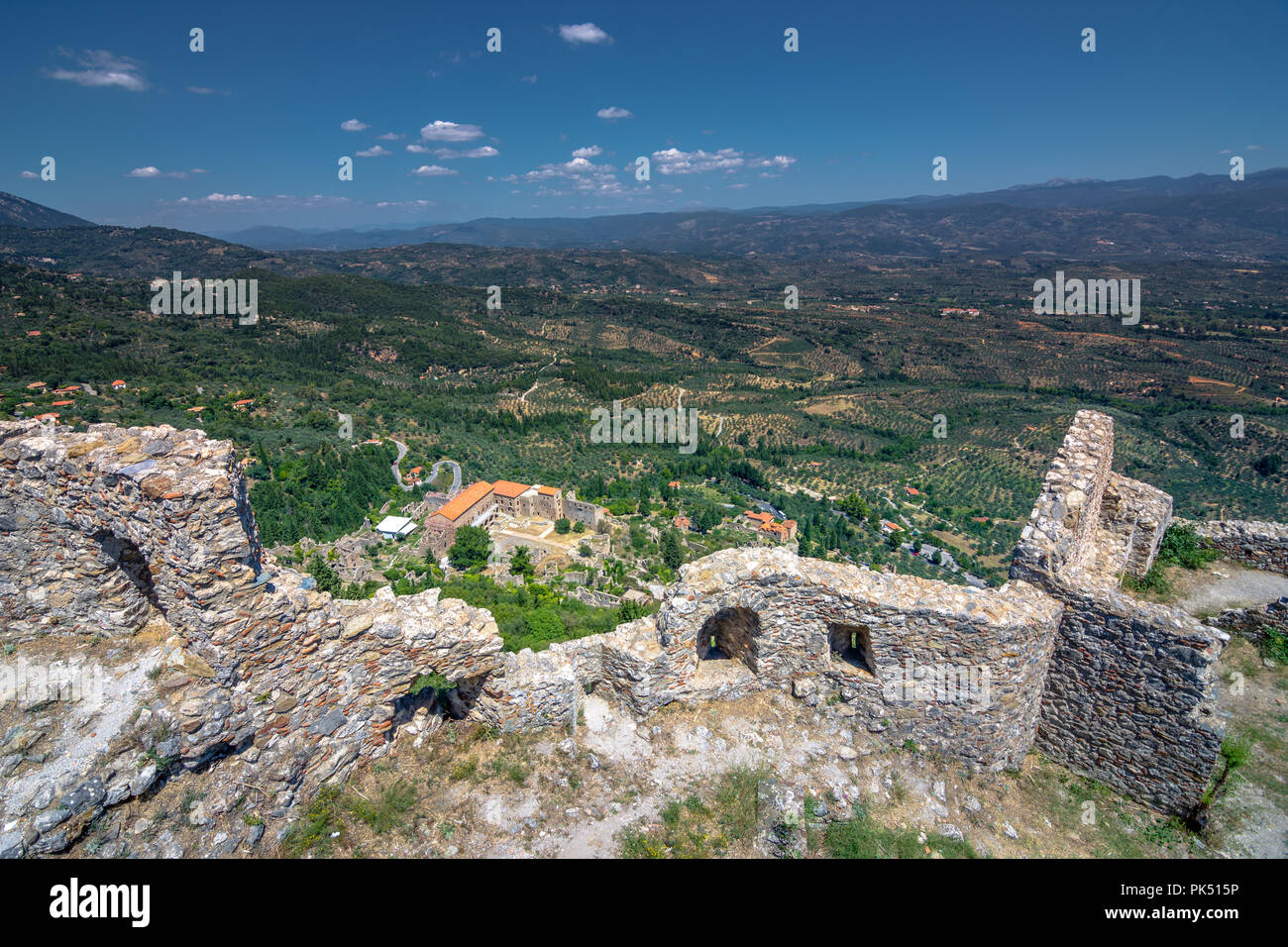 Ruins and churches of the medieval Byzantine ghost town-castle of ...