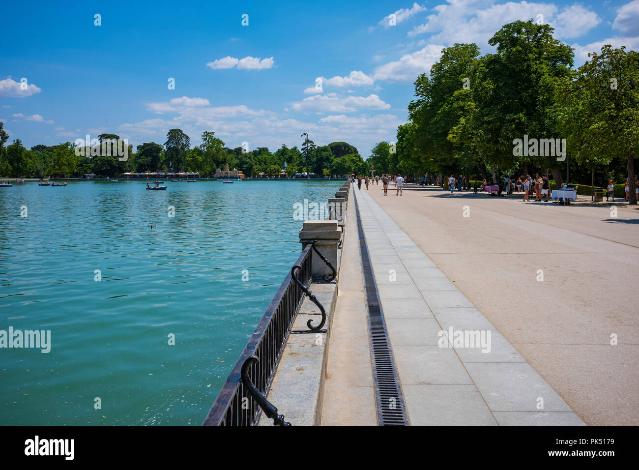 The Retiro Park Lake is a popular spot for visitors who enjoy rowboats ...