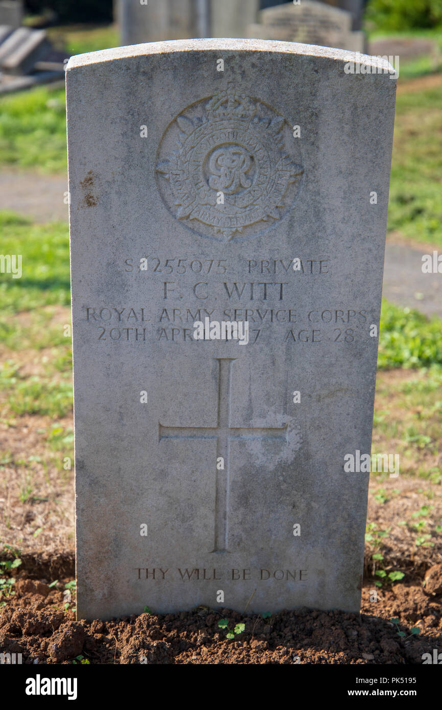Commonwealth War Graves Commission Grave of Frederick Charles Witt of ...