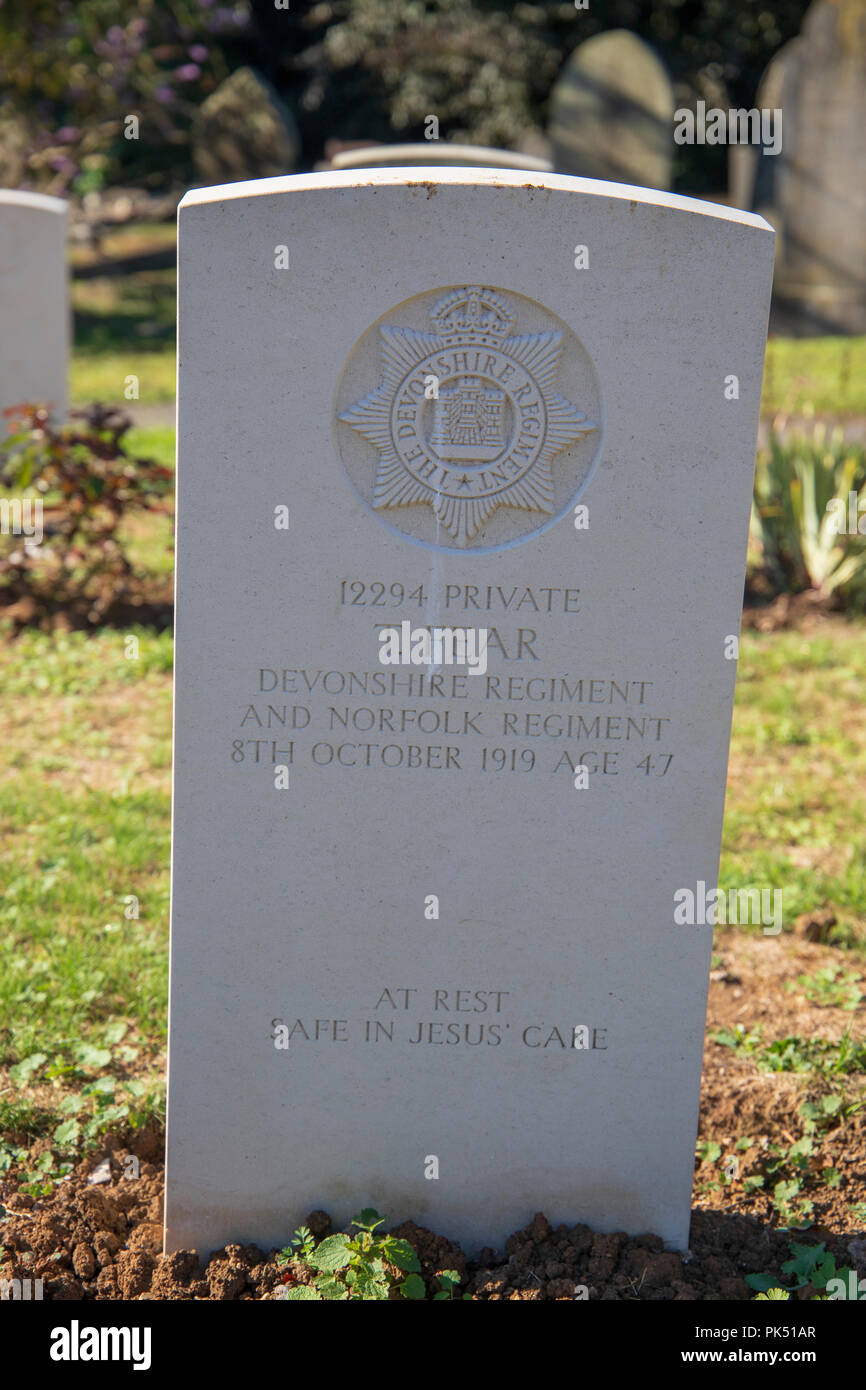 Commonwealth War Graves Commission Grave of Thomas Fear of the Norfolk ...