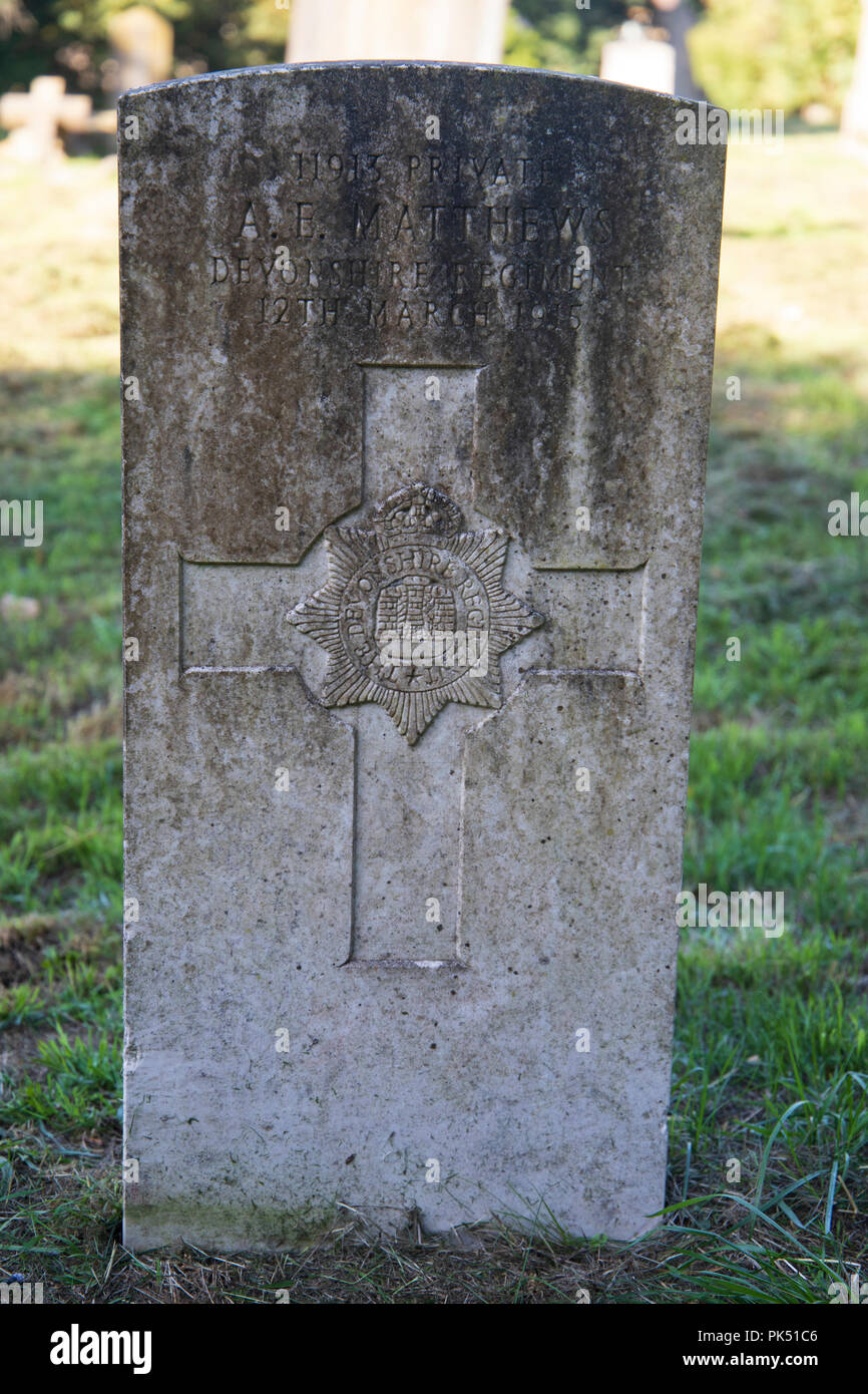 Commonwealth War Graves Commission Grave of A E Matthews of the 10th Bn ...