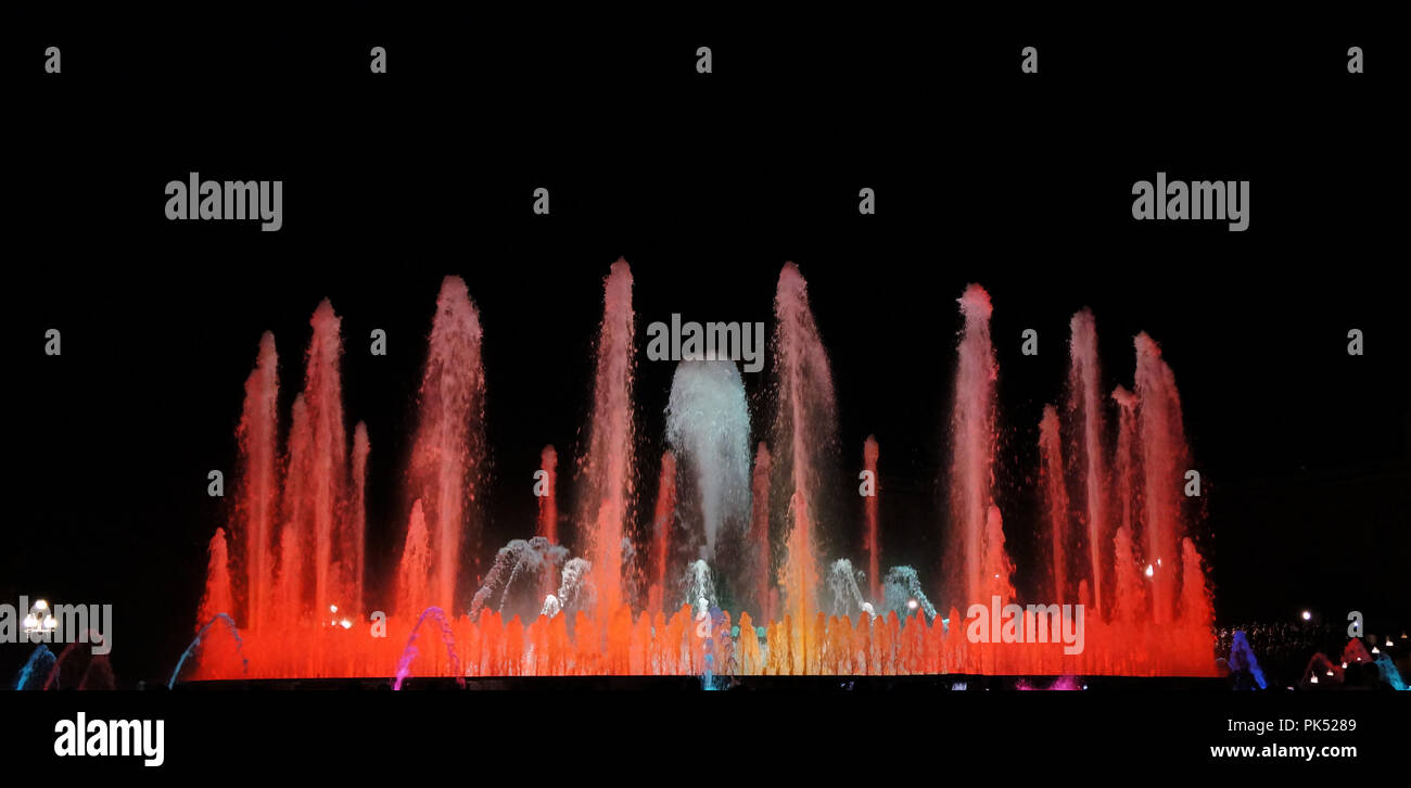 Color water fountain hi-res stock photography and images - Alamy