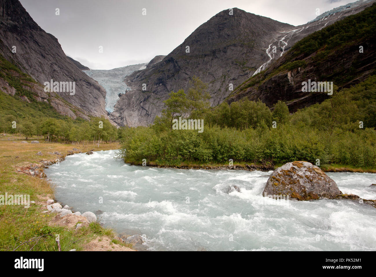 Briksdalsbreen Mountain Stream Stock Photo - Alamy