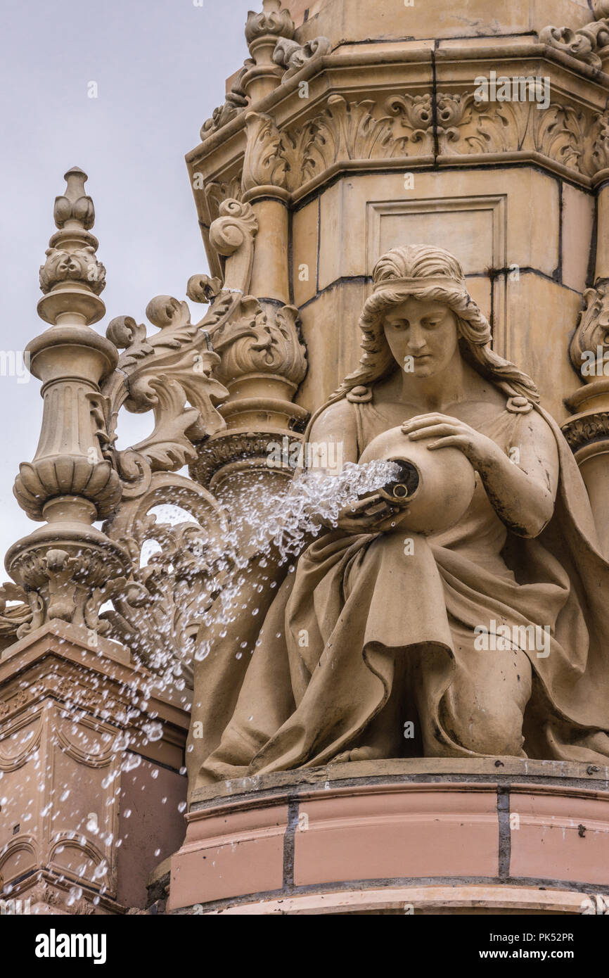 Glasgow, Scotland, UK - June 17, 2012: Doulton Fountain on Glasgow ...