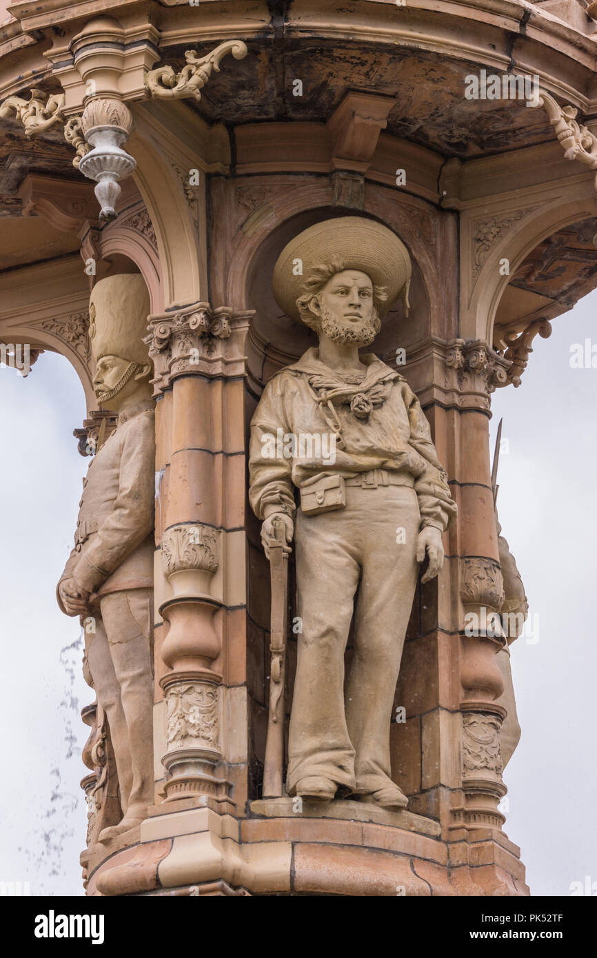 Glasgow, Scotland, UK - June 17, 2012: Doulton Fountain on Glasgow ...
