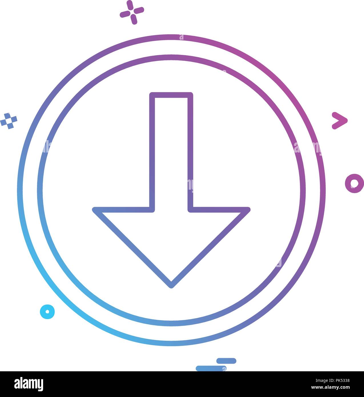 Down arrow icon design vector Stock Vector Image & Art - Alamy