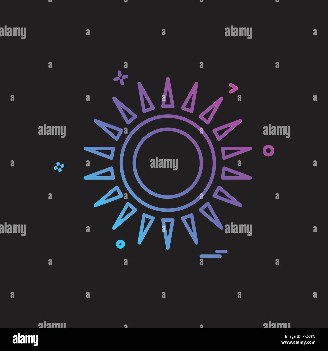 Sun icon design vector Stock Vector Image & Art - Alamy