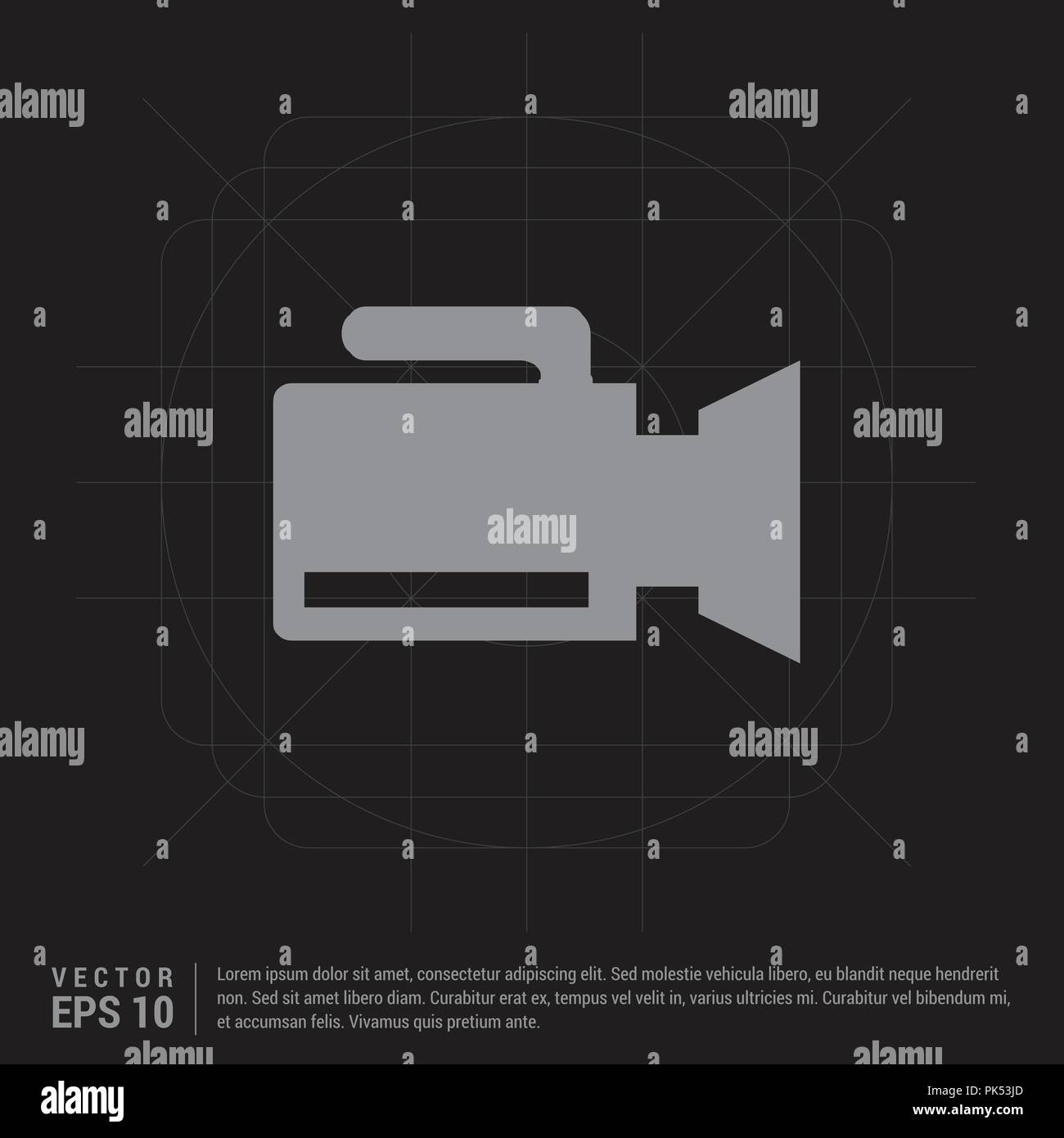 Photo camera icon - Black Creative Background - Free vector icon Stock ...