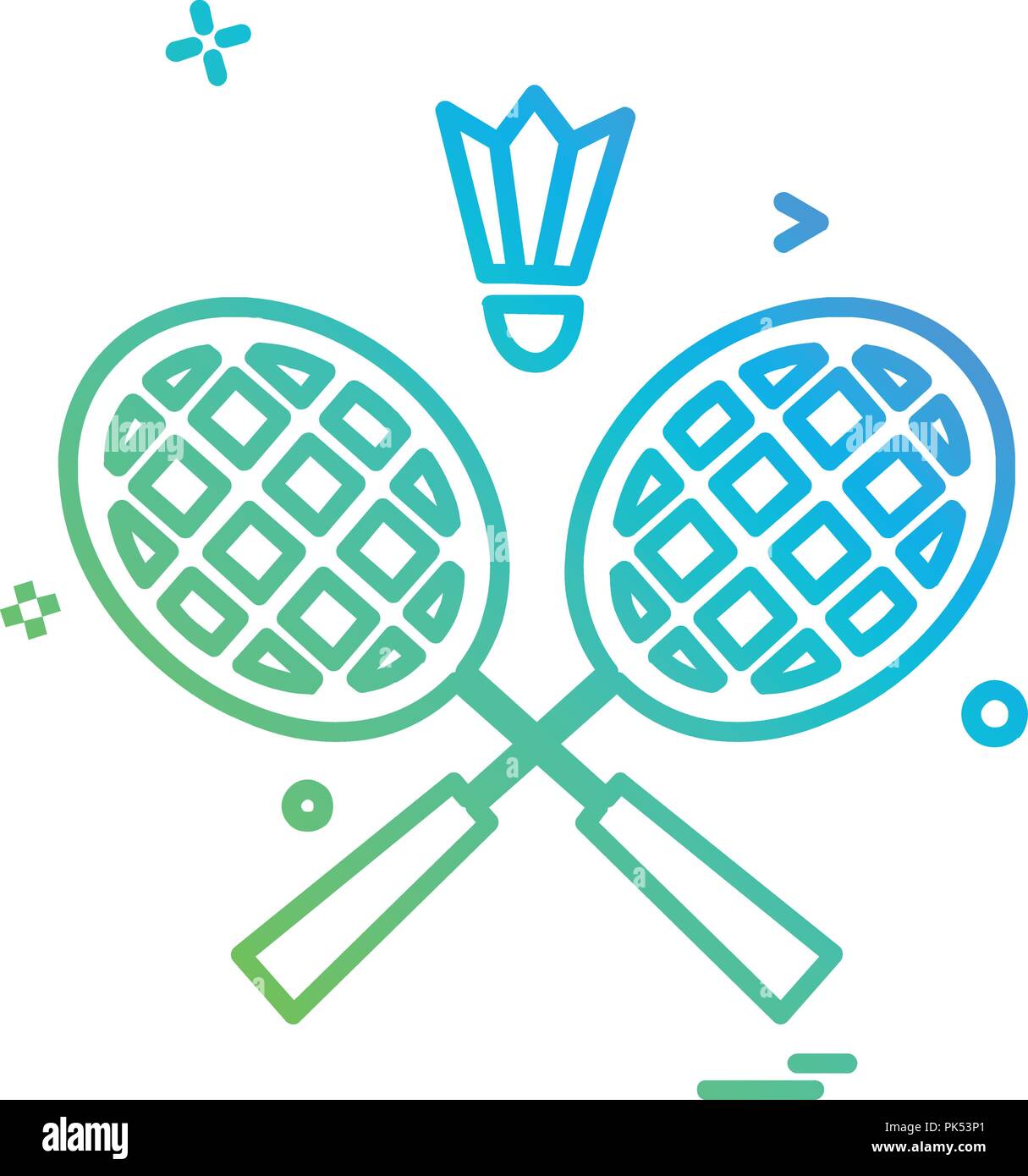 Badminton icon design vector Stock Vector Image & Art - Alamy
