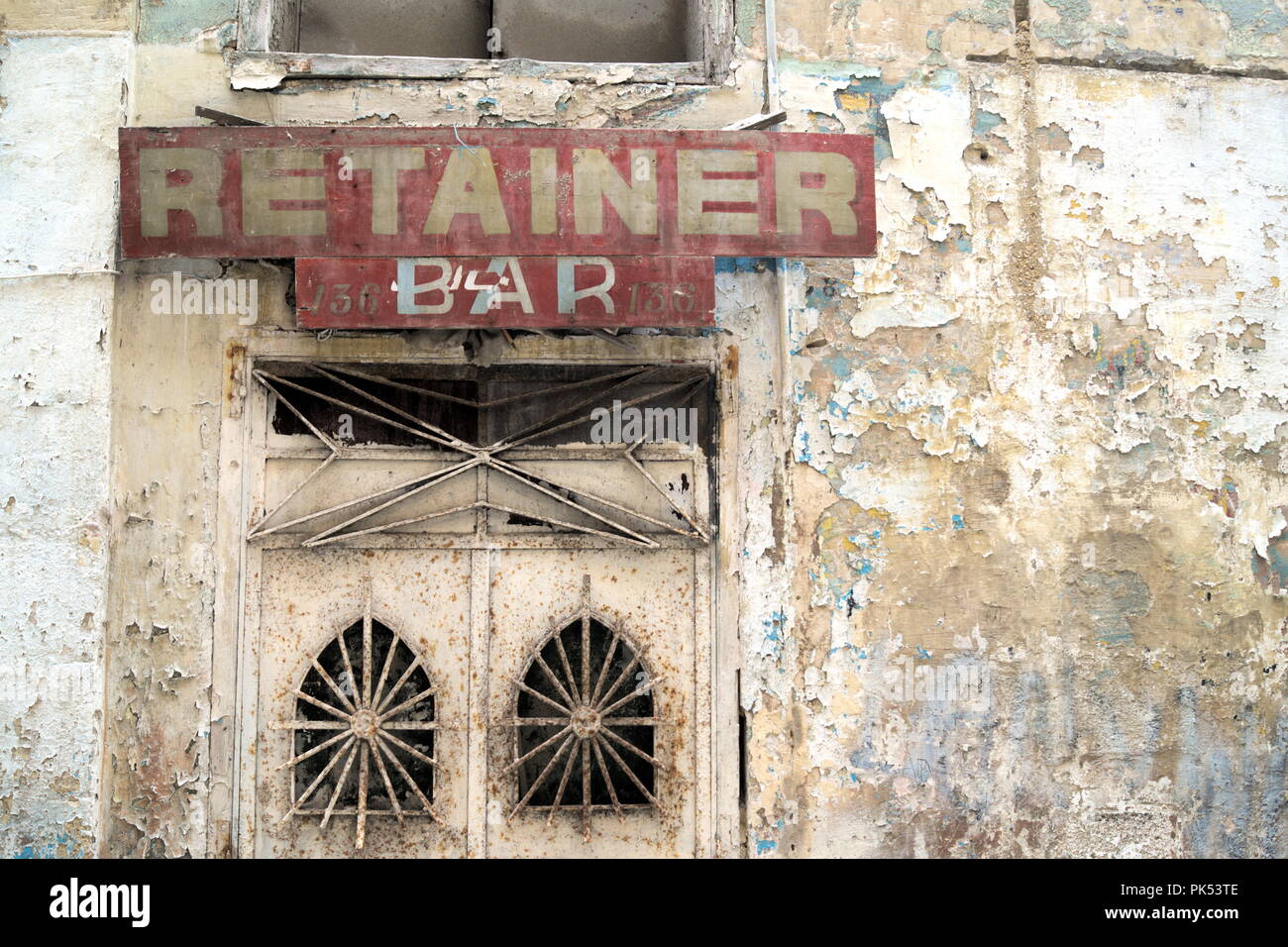 Malta, the gut. A bar entrance in the old red light district. Now ...