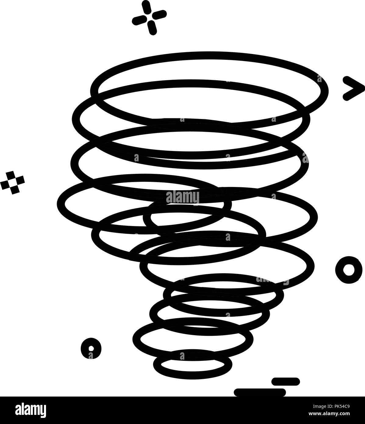 Twister icon vector vectors Black and White Stock Photos & Images - Alamy