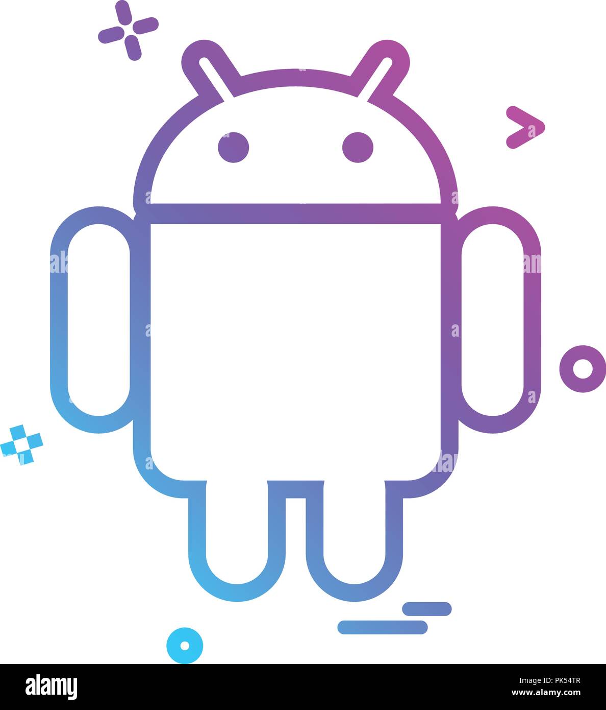 Android Icon Design Vector Stock Vector Image And Art Alamy