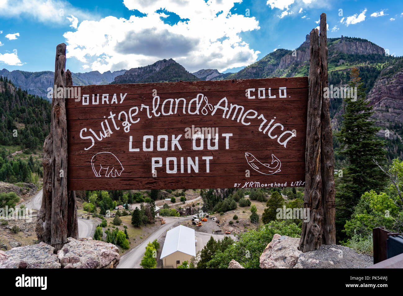 OURAY, COLORADO: Welcome sign for Ouray Colorado, located along the ...