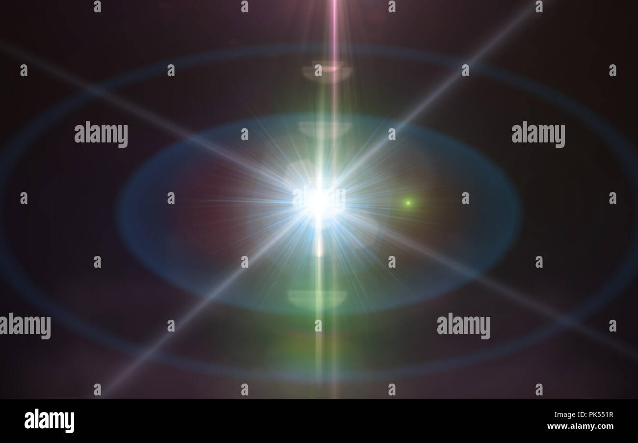 Lens flare or Star flare in black background.Modern nature flare effect ...