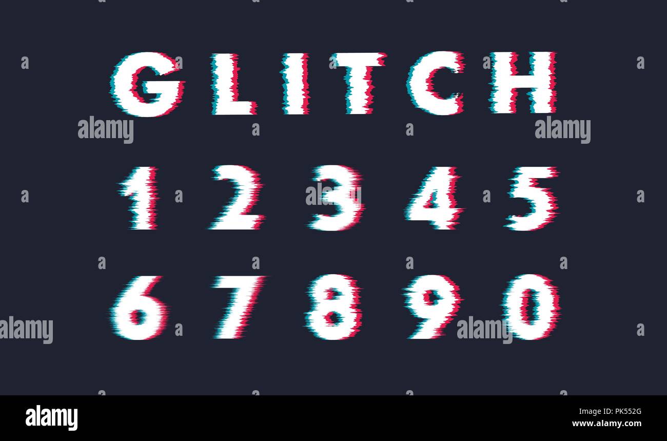 Glitch font hi-res stock photography and images - Alamy