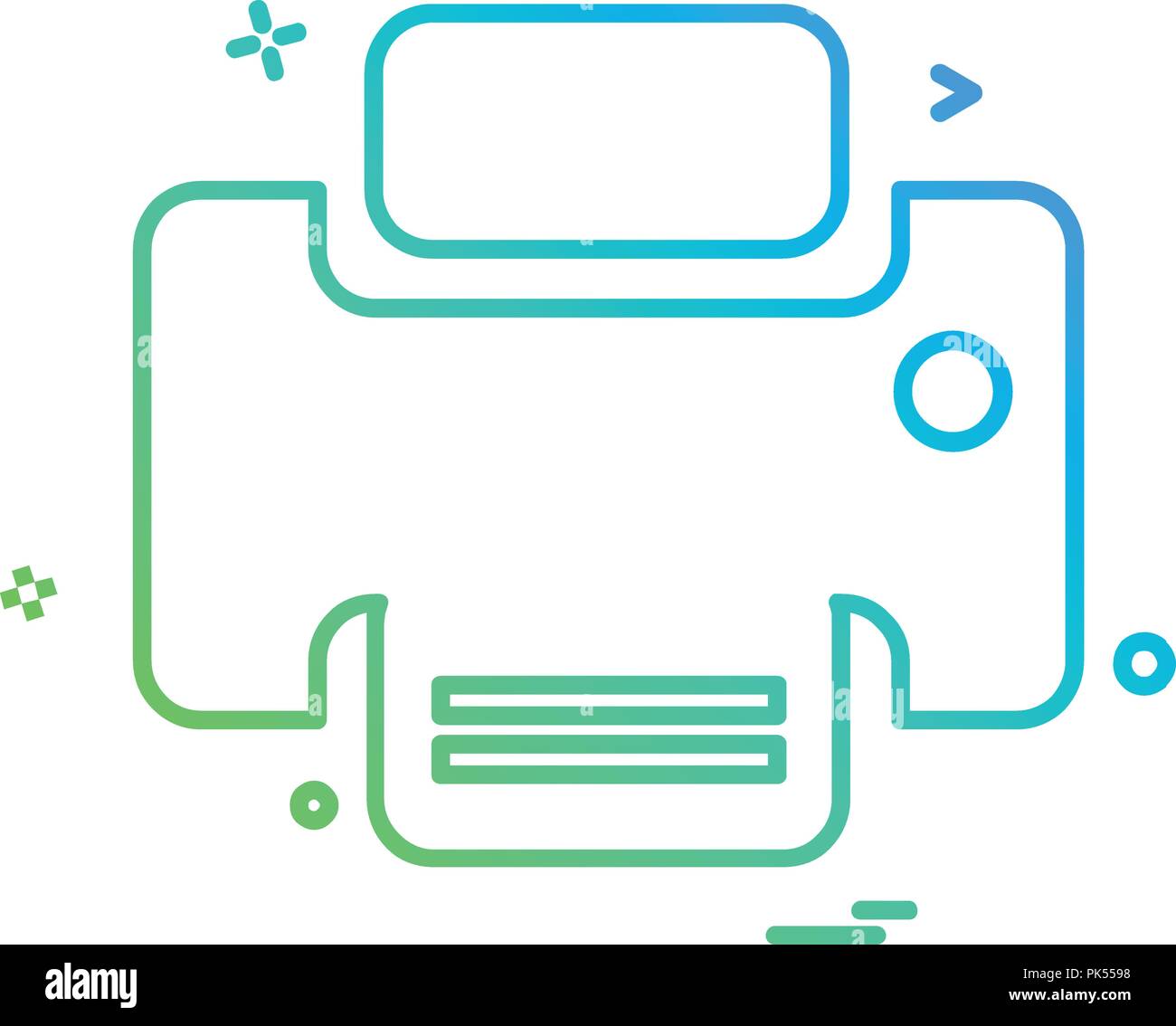 Printer icon design vector Stock Vector Image & Art - Alamy