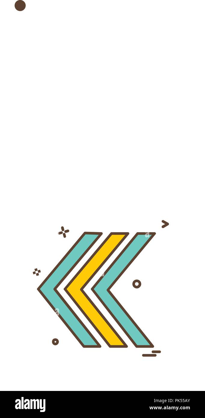 Left arrow icon design vector Stock Vector Image & Art - Alamy