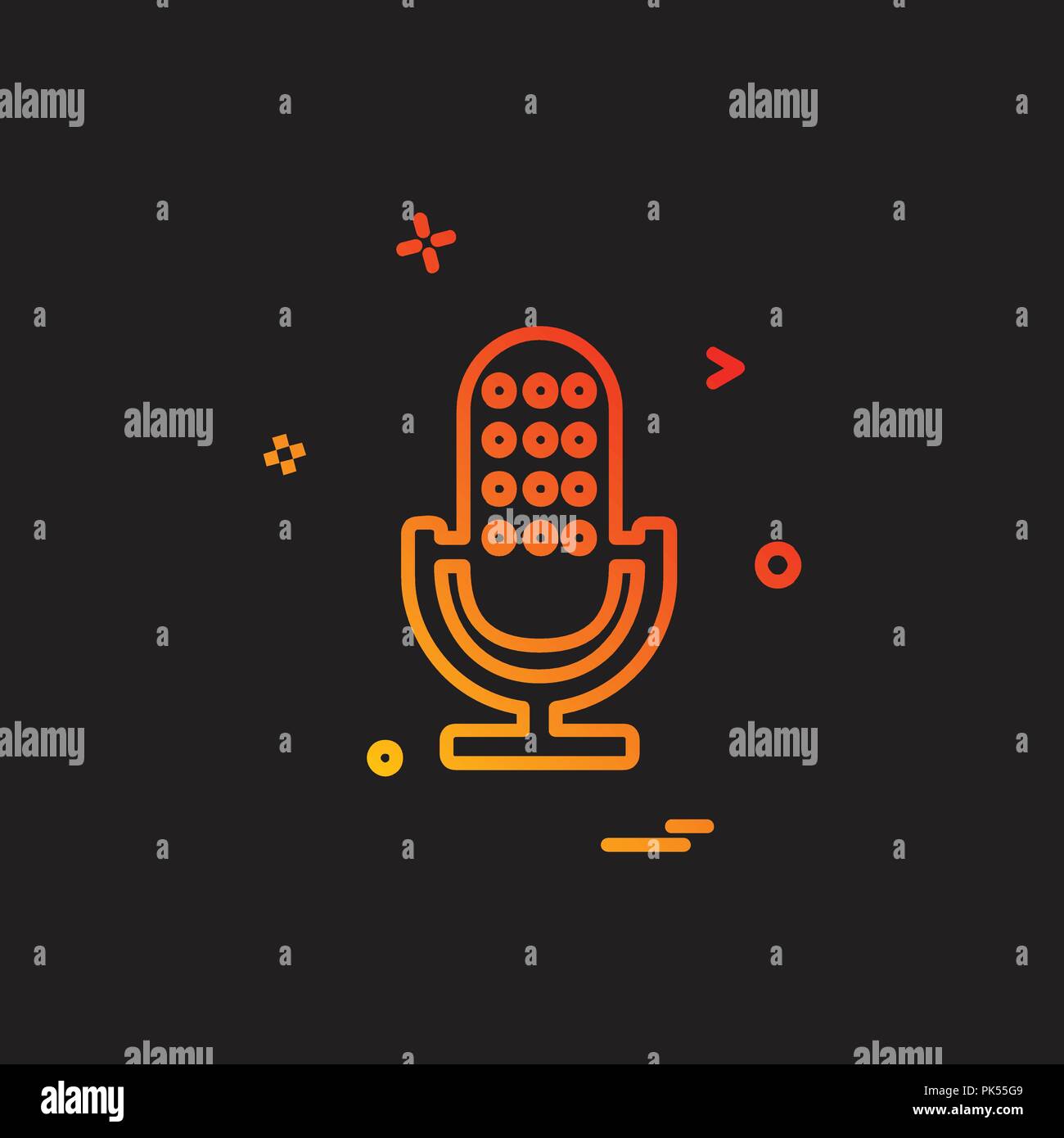 Microphone icon design vector Stock Vector Image & Art - Alamy