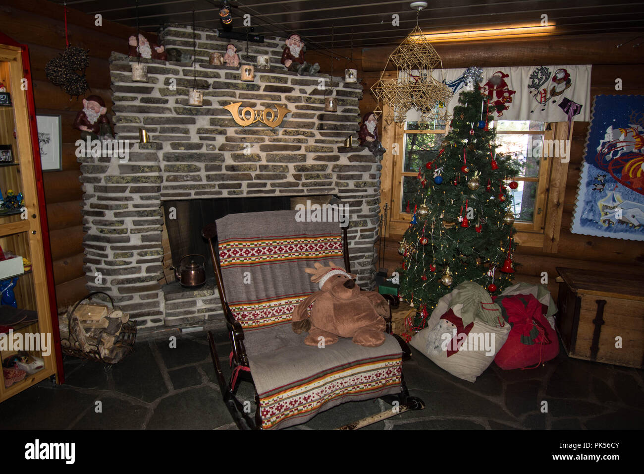 Santa land Artic circle Christmas tree lights decorations cards ...