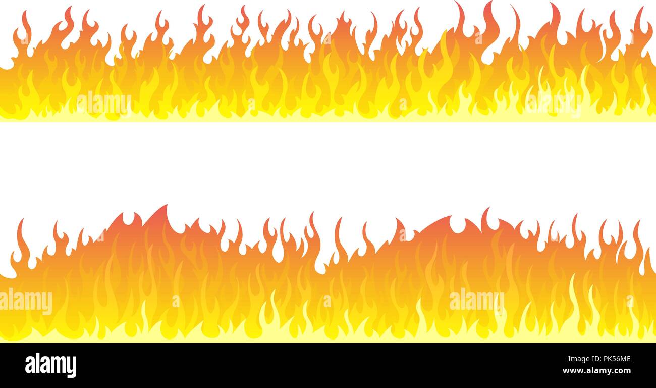 Fire flame frame borders Stock Vector Image & Art - Alamy