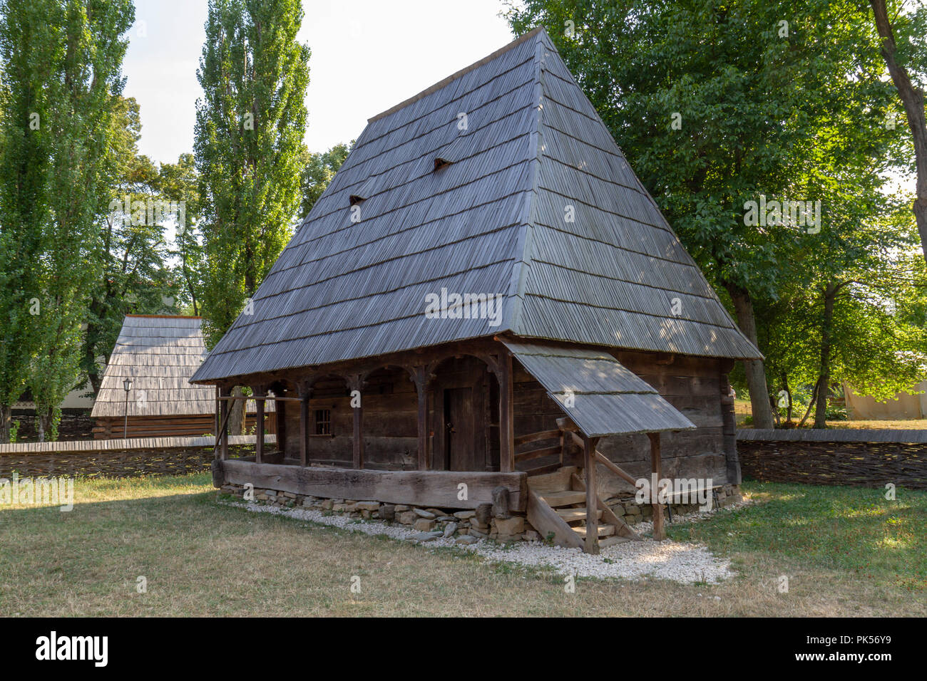 An 18th century house from Berbesti, Maramures region in the Dimitrie ...